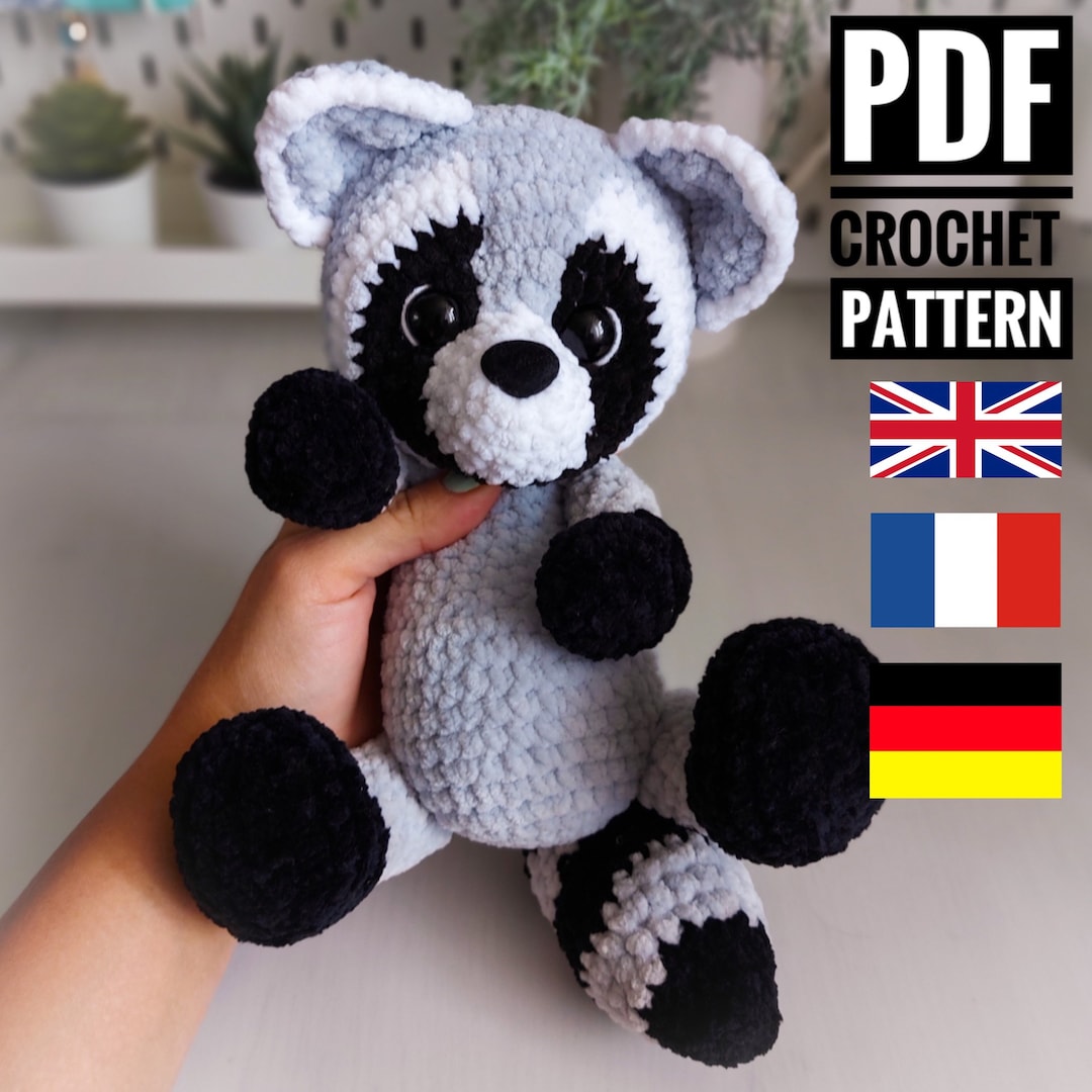 Raccoon Crochet Pattern: Amigurumi Forest Animal (PDF) - Etsy