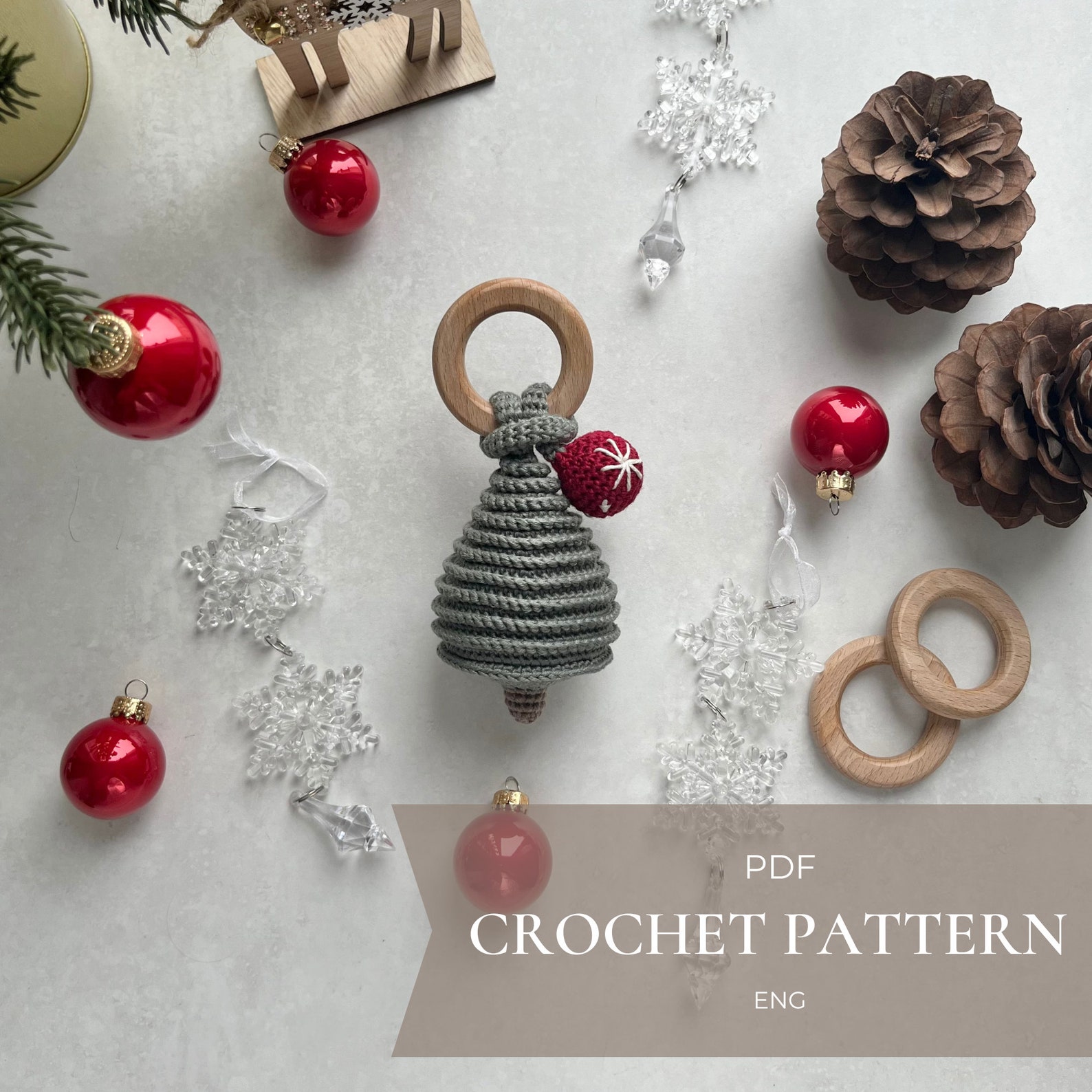 Christmas Tree Crochet Rattle Baby Toy Pattern PDF - Etsy