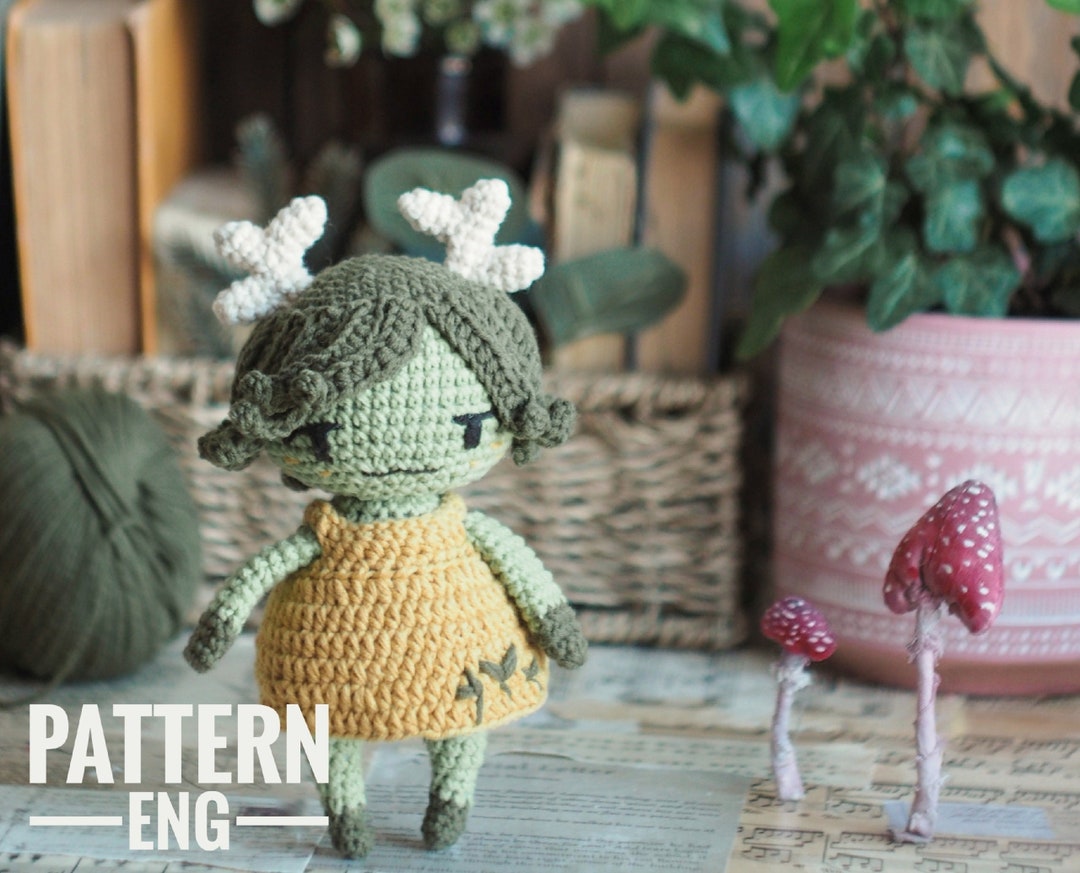 Forest Sprite PATTERN Crochet Fairy, Amigurumi Enchanted Pixie Doll - Etsy