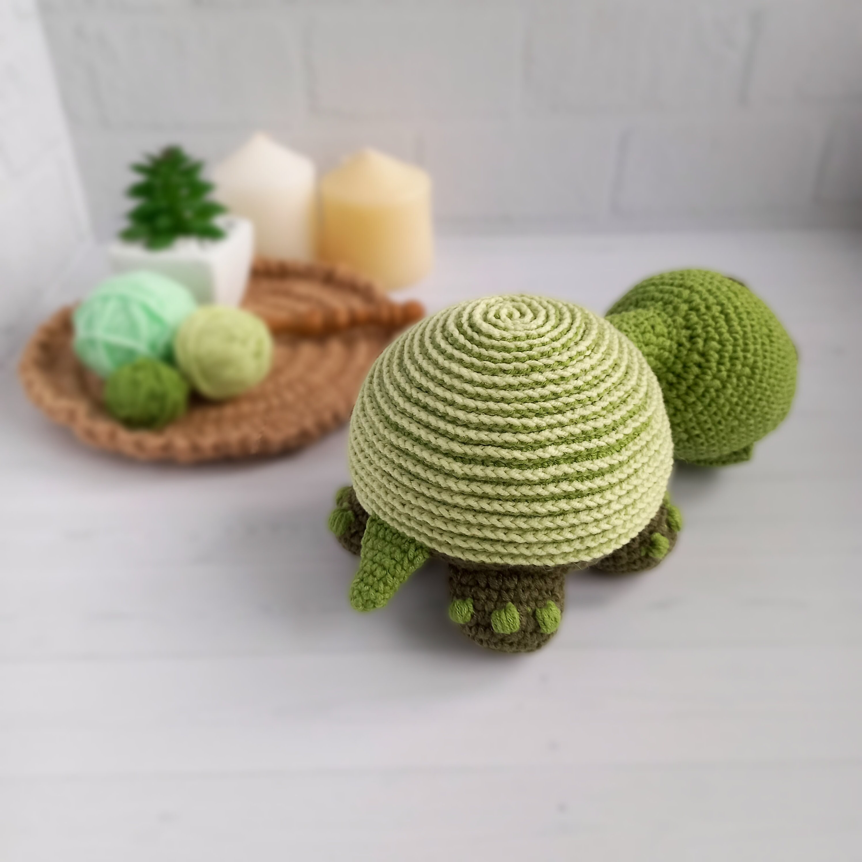 English Crochet Pattern Amigurumi Little Turtle - Etsy