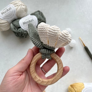 Flower Crochet Rattle Baby Toy Pattern PDF - Etsy