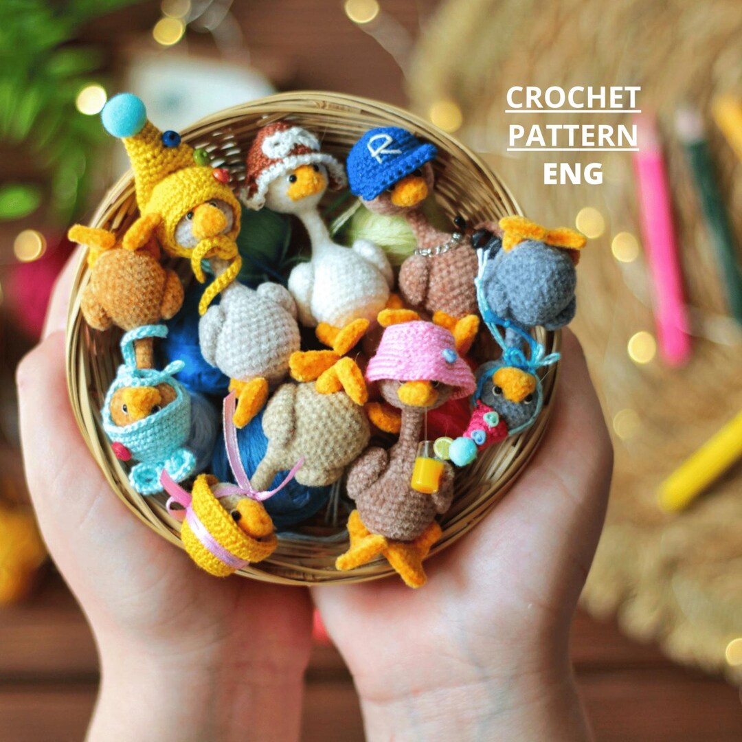 Crochet Pattern Goslings Eng PDF Amigurumi Geese in Hats Crochet ...