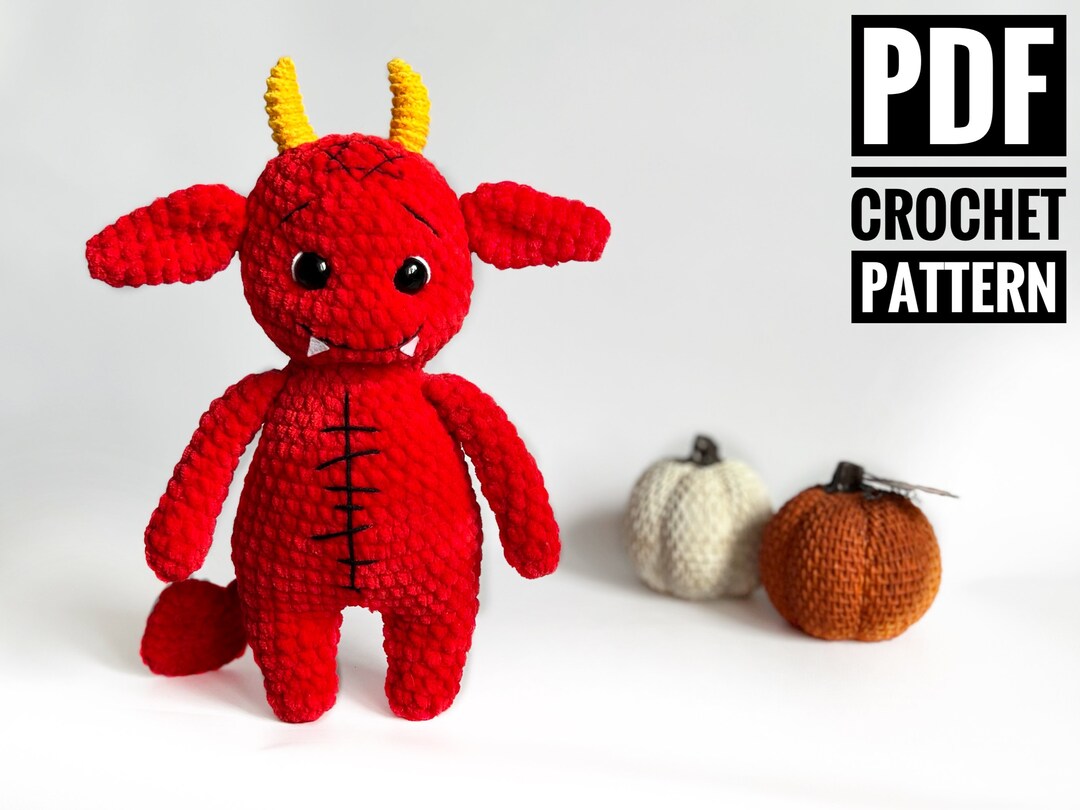 Halloween Devil Crochet Pattern Halloween Devil Tutorial Monster ...