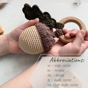 Acorn Crochet Rattle Baby Toy Pattern PDF - Etsy
