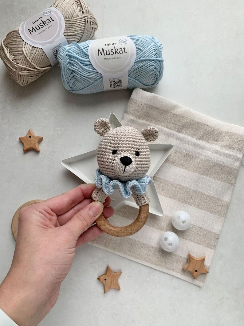 Mouse Bunny Bear Crochet Rattle Baby Toy Pattern PDF - Etsy