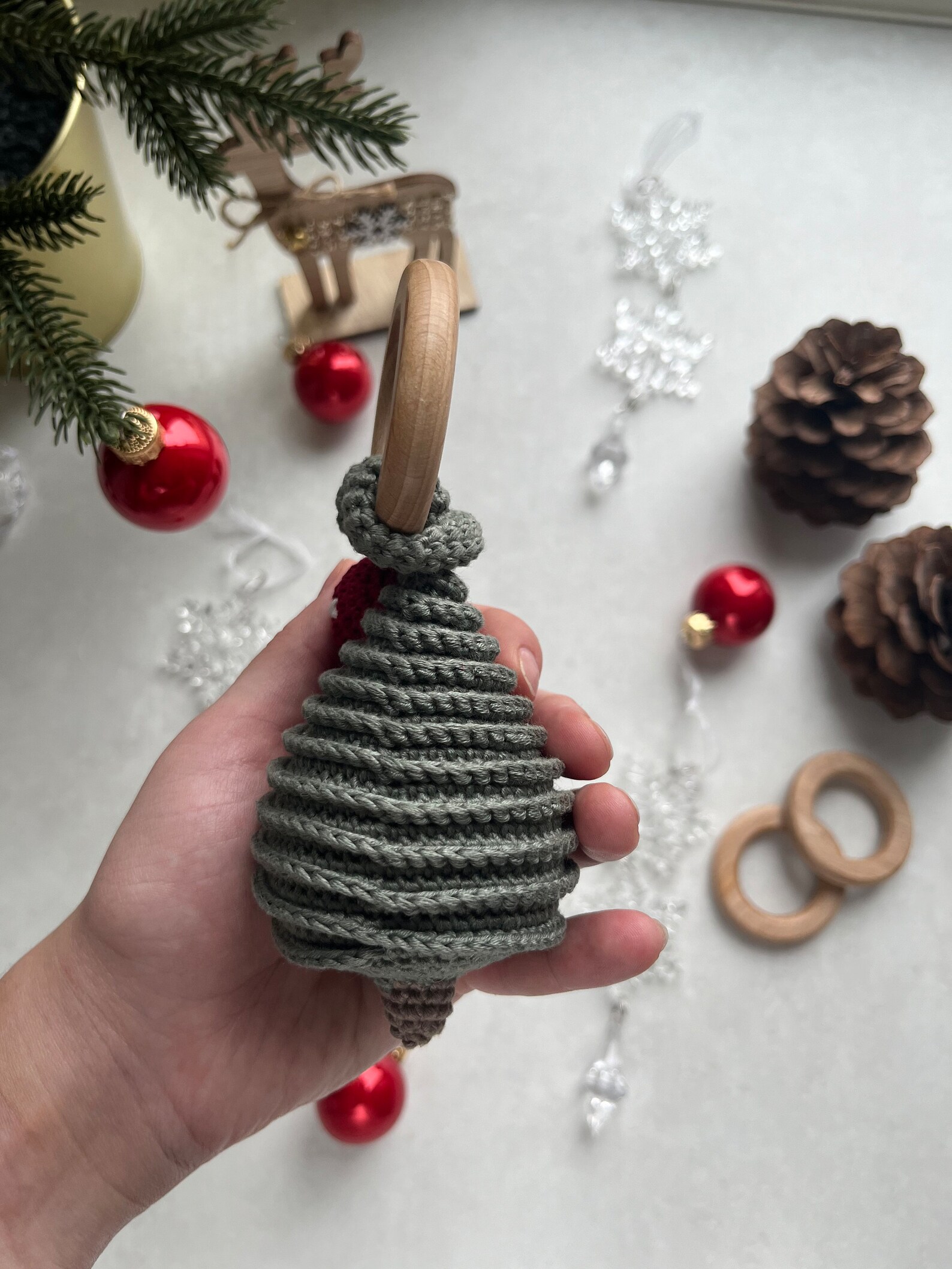 Christmas Tree Crochet Rattle Baby Toy Pattern PDF - Etsy