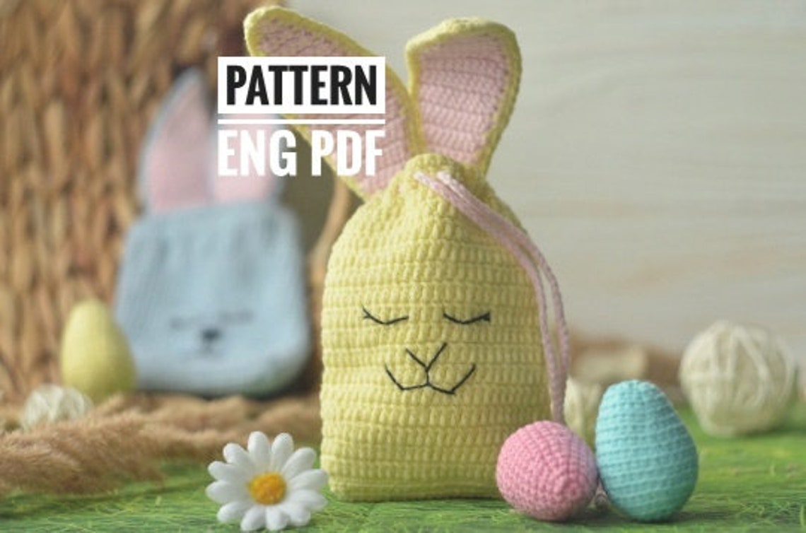 Easter Bag “sleeping Bunny” PDF English Crochet Pattern - Etsy