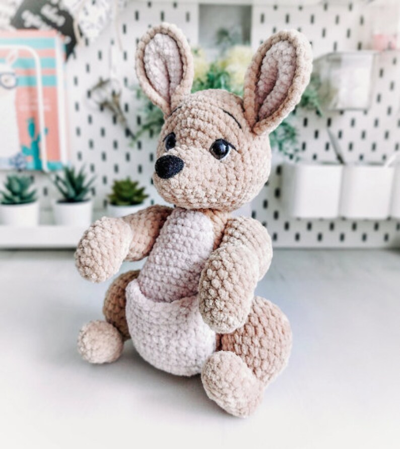 Kangaroo Amigurumi Crochet Pattern Stuffed Animal Toy Pattern - Etsy