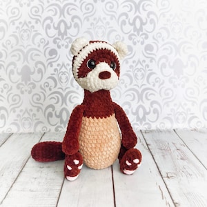 Ferret Crochet Pattern, Amigurumi Crochet Tutorial, Forest Animal Pdf ...