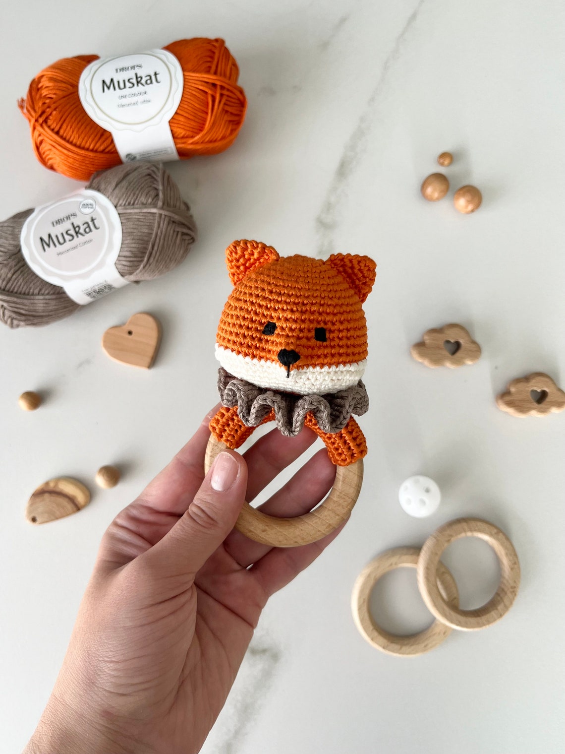 Fox Crochet Rattle Baby Toy Pattern PDF - Etsy
