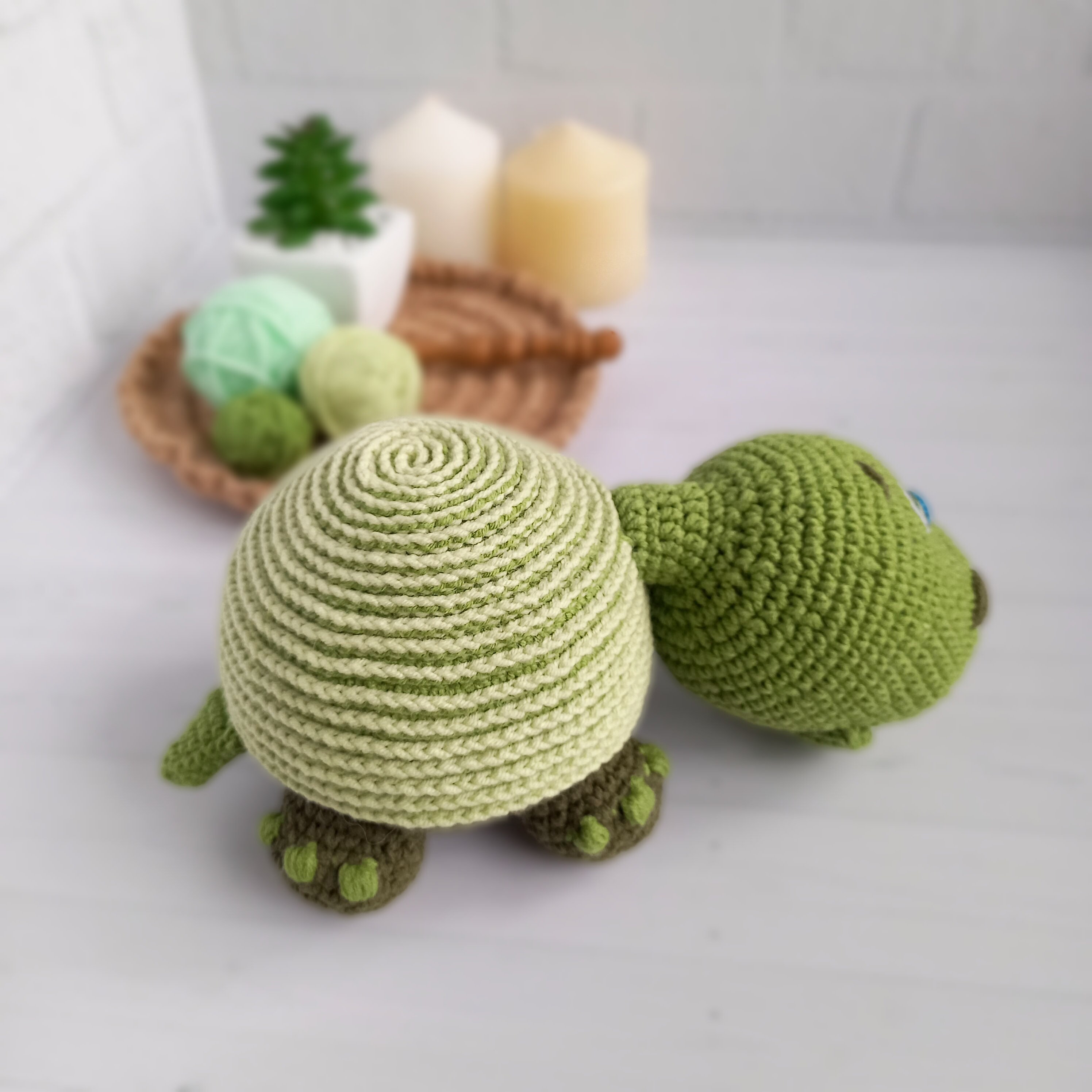 English Crochet Pattern Amigurumi Little Turtle - Etsy