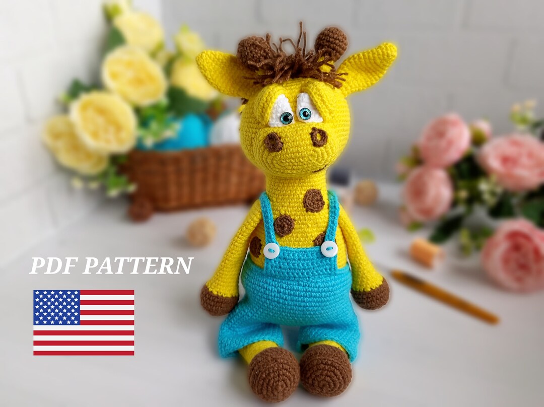 English Crochet Pattern Giraffe - Etsy
