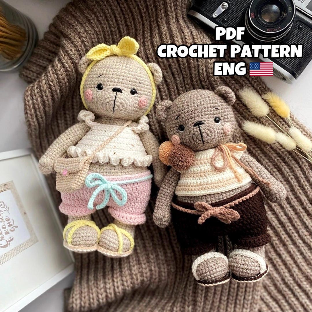 Crochet Bear Pattern PDF in Eng, Amigurumi Bear, Crochet Pattern Bear ...