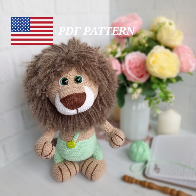 English Crochet Pattern Lion - Etsy