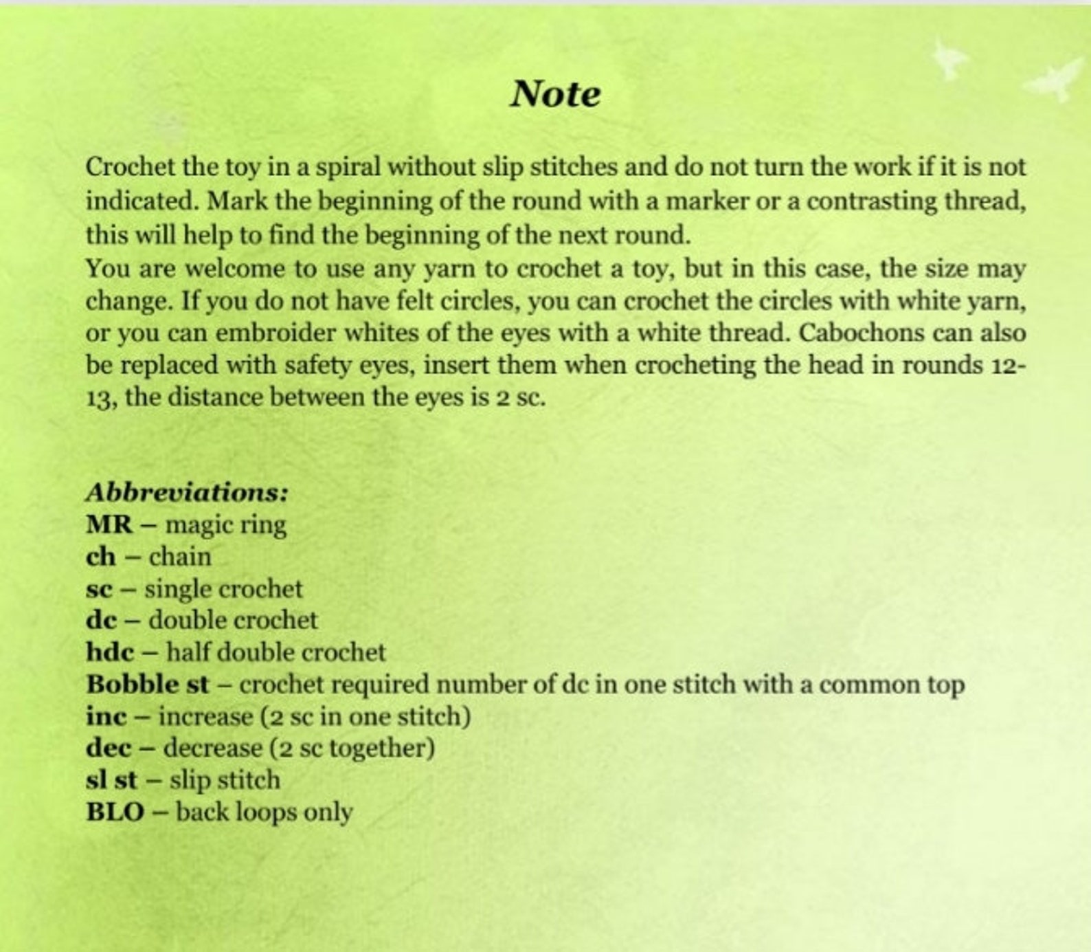 English Crochet Pattern Amigurumi Little Turtle - Etsy