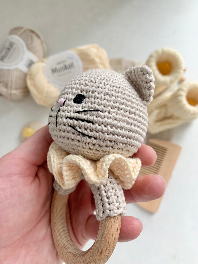 Cat Crochet Rattle Baby Toy Pattern PDF - Etsy