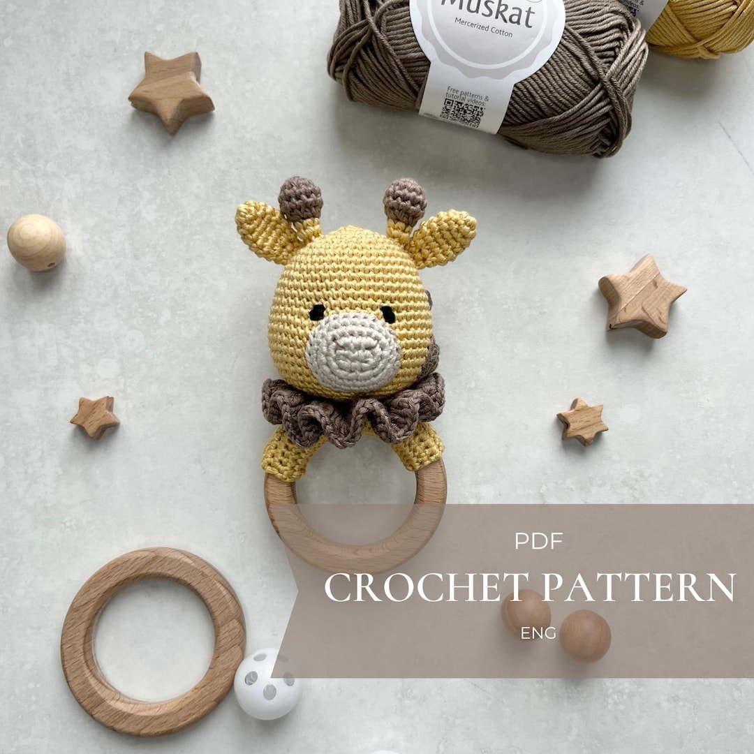 Giraffe Crochet Rattle Baby Toy Pattern PDF - Etsy