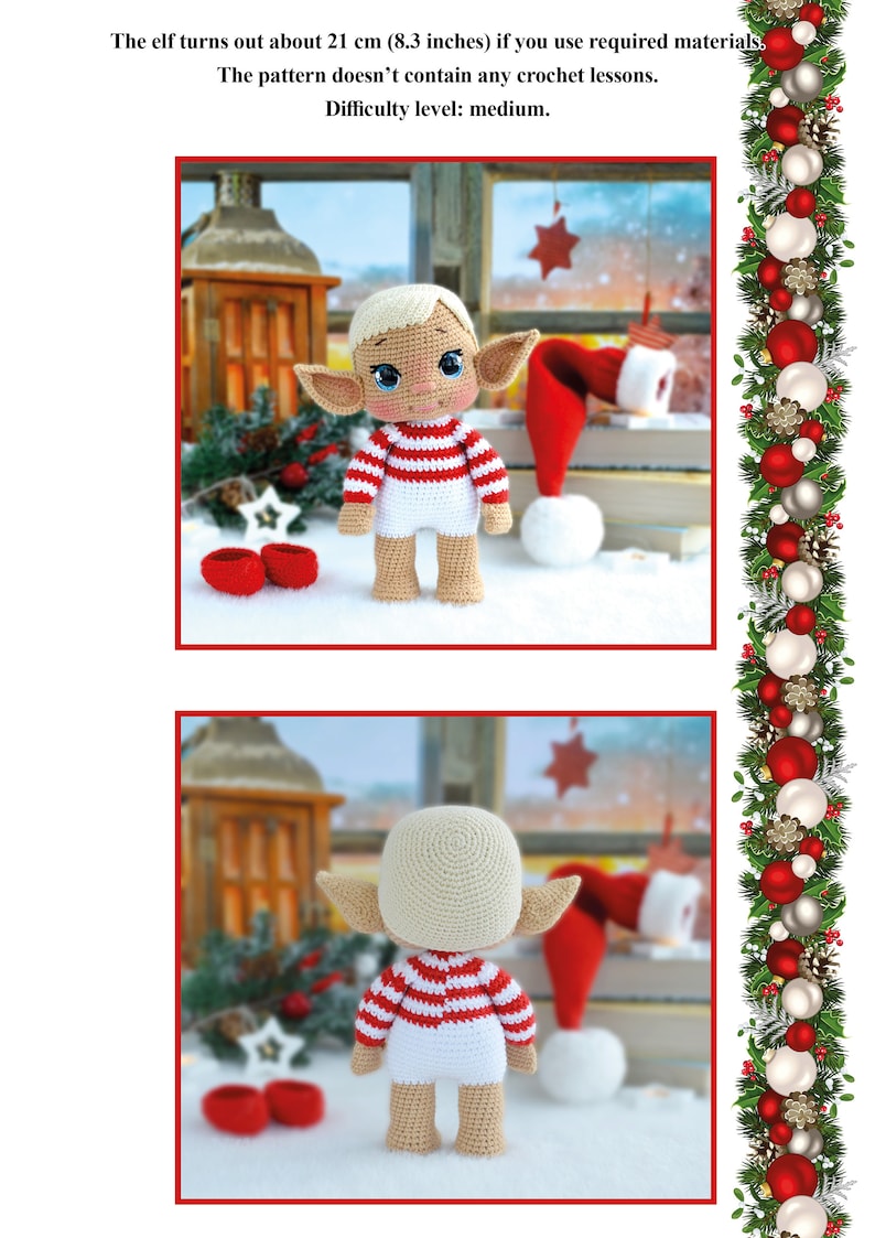 Crochet Pattern in English Christmas Elf - Etsy