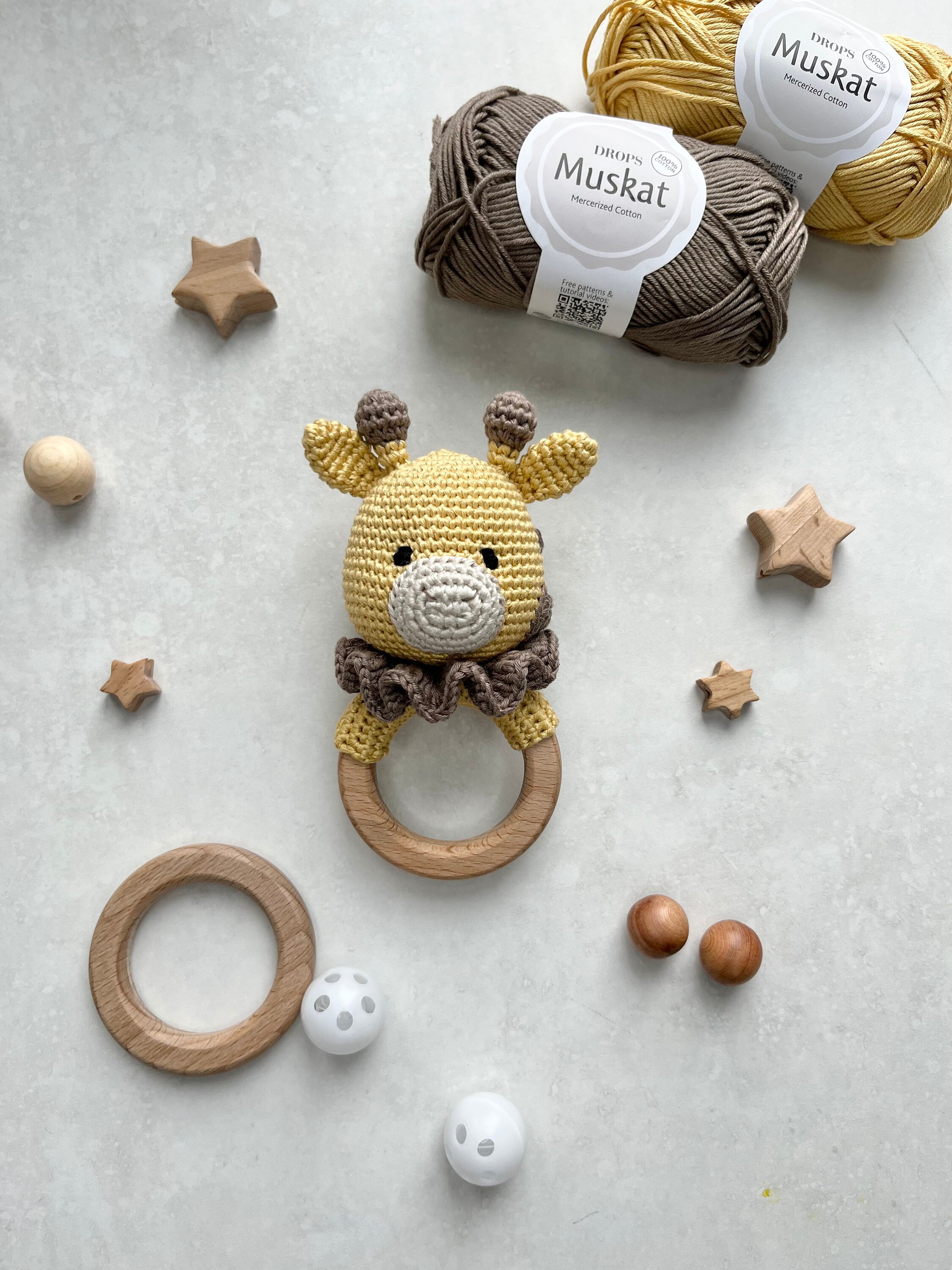 Giraffe Crochet Rattle Baby Toy Pattern PDF - Etsy