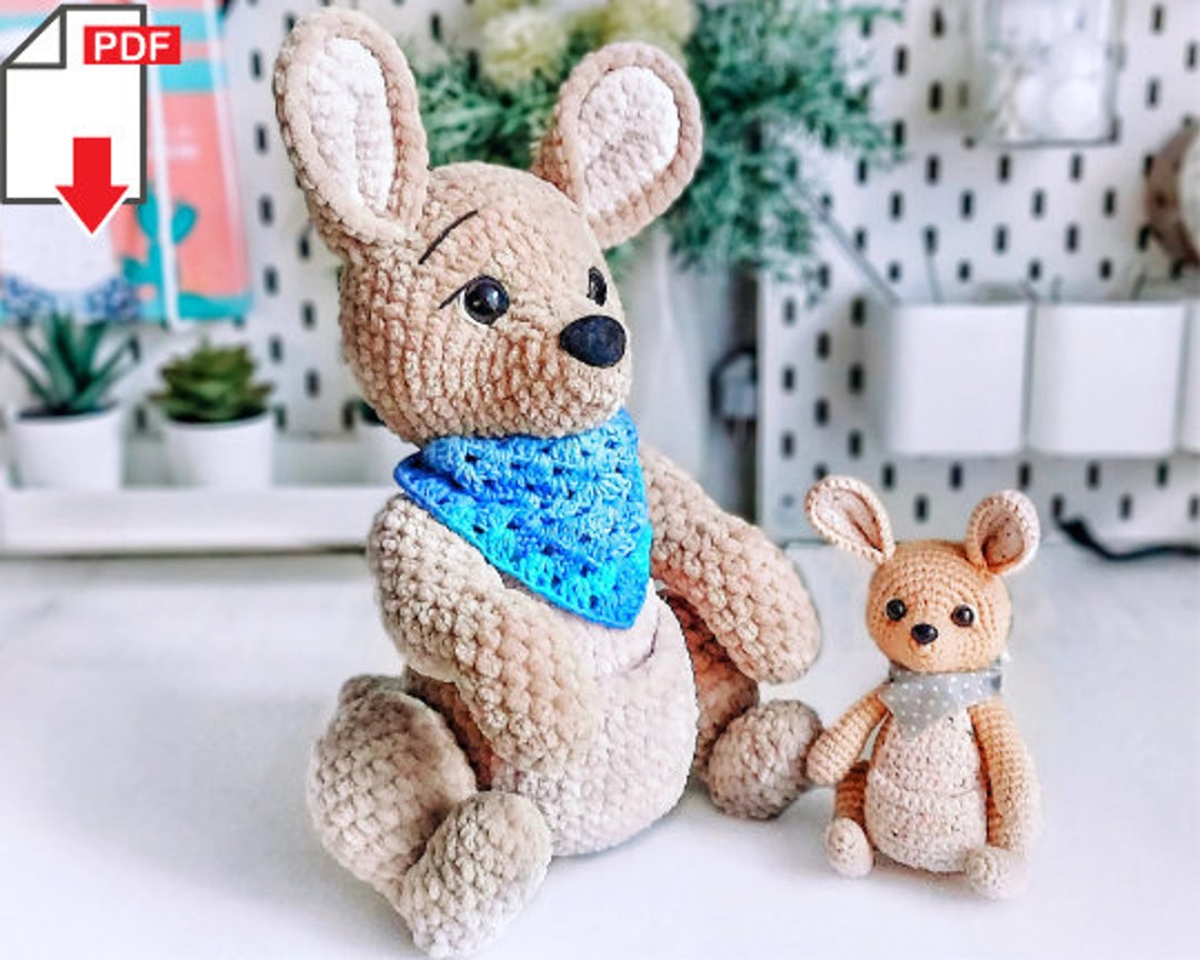 Kangaroo Amigurumi Crochet Pattern Stuffed Animal Toy Pattern - Etsy