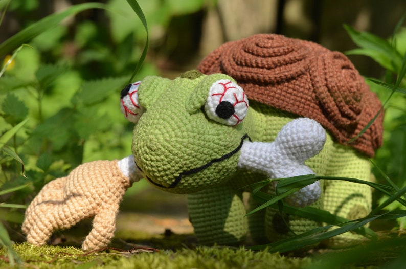 Zombie Turtle Halloween Crochet Pattern English PDF Pattern - Etsy