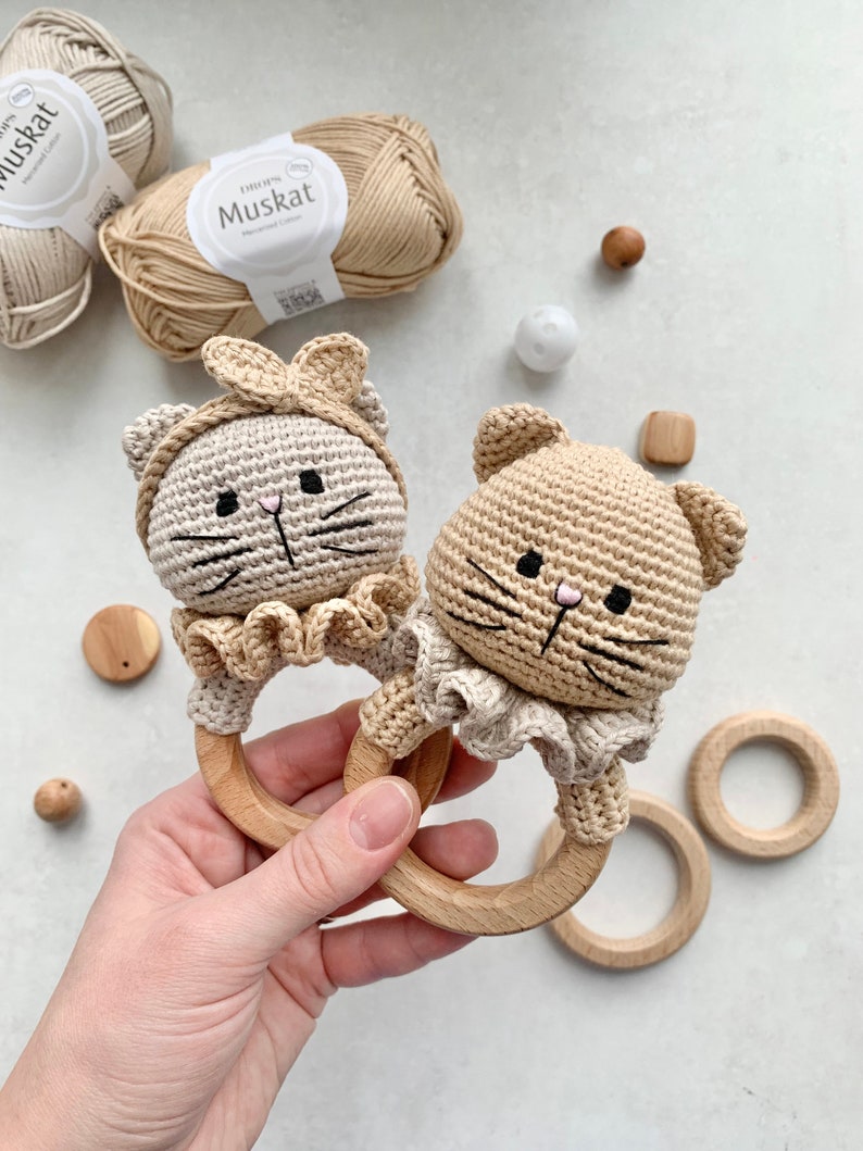 Cat Crochet Rattle Baby Toy Pattern PDF - Etsy