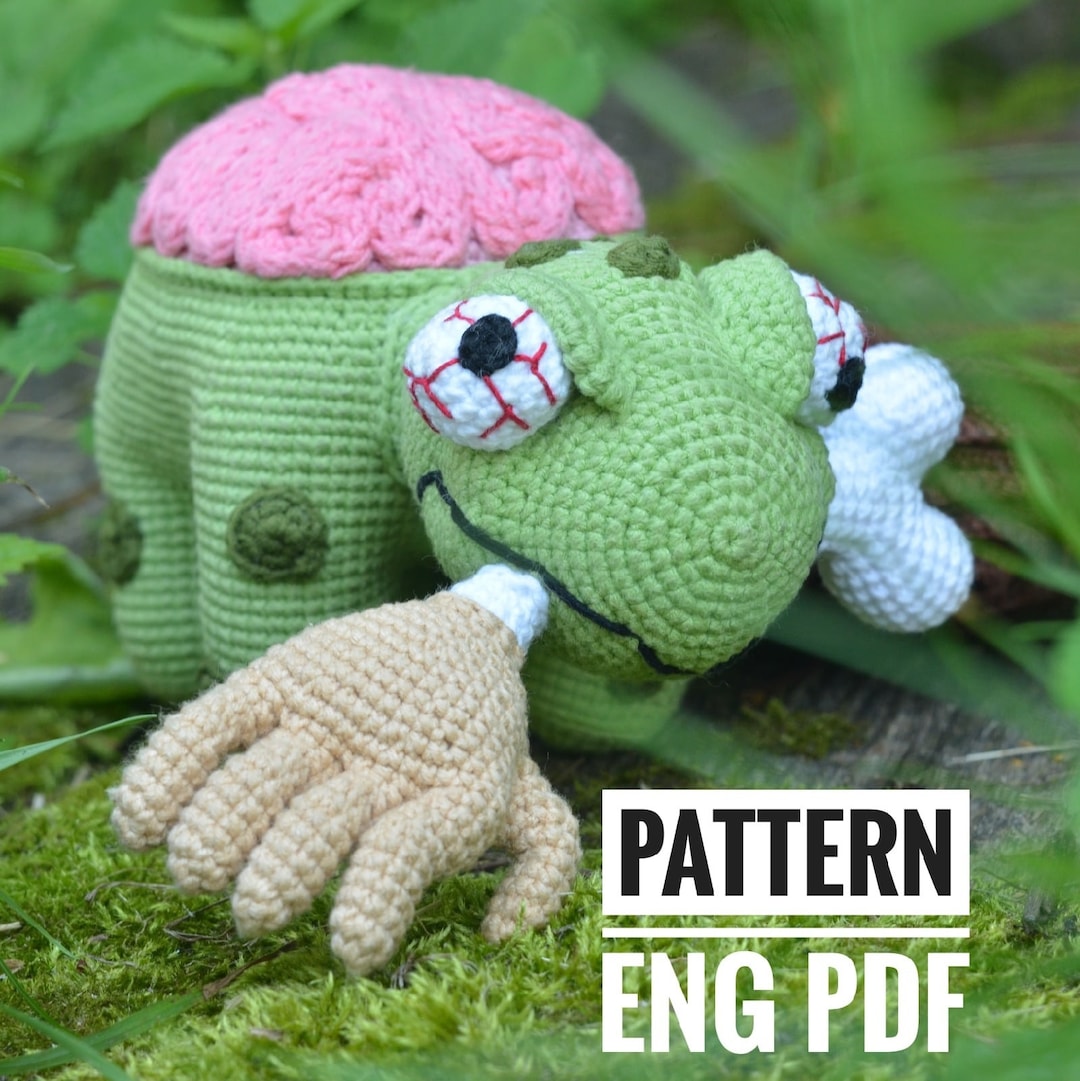 Zombie Turtle Halloween Crochet Pattern English PDF Pattern - Etsy