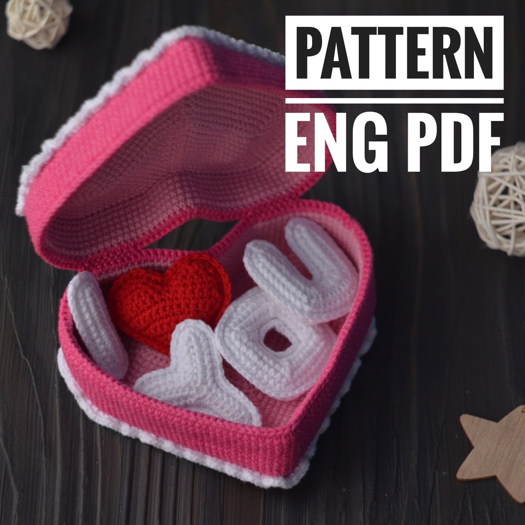 Heart Shaped Box Crochet Pattern, Valentine's Day - Etsy