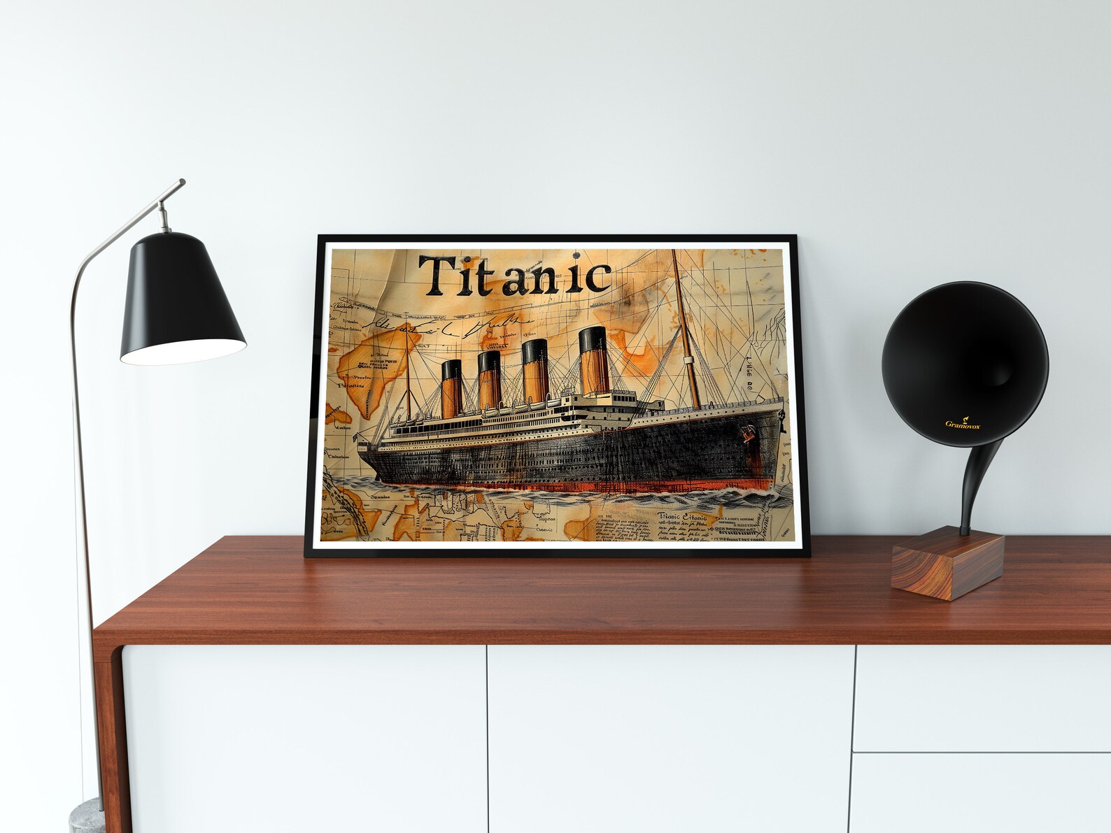 Vintage Titanic Ship Art Print, Nautical Maritime Wall Decor ...