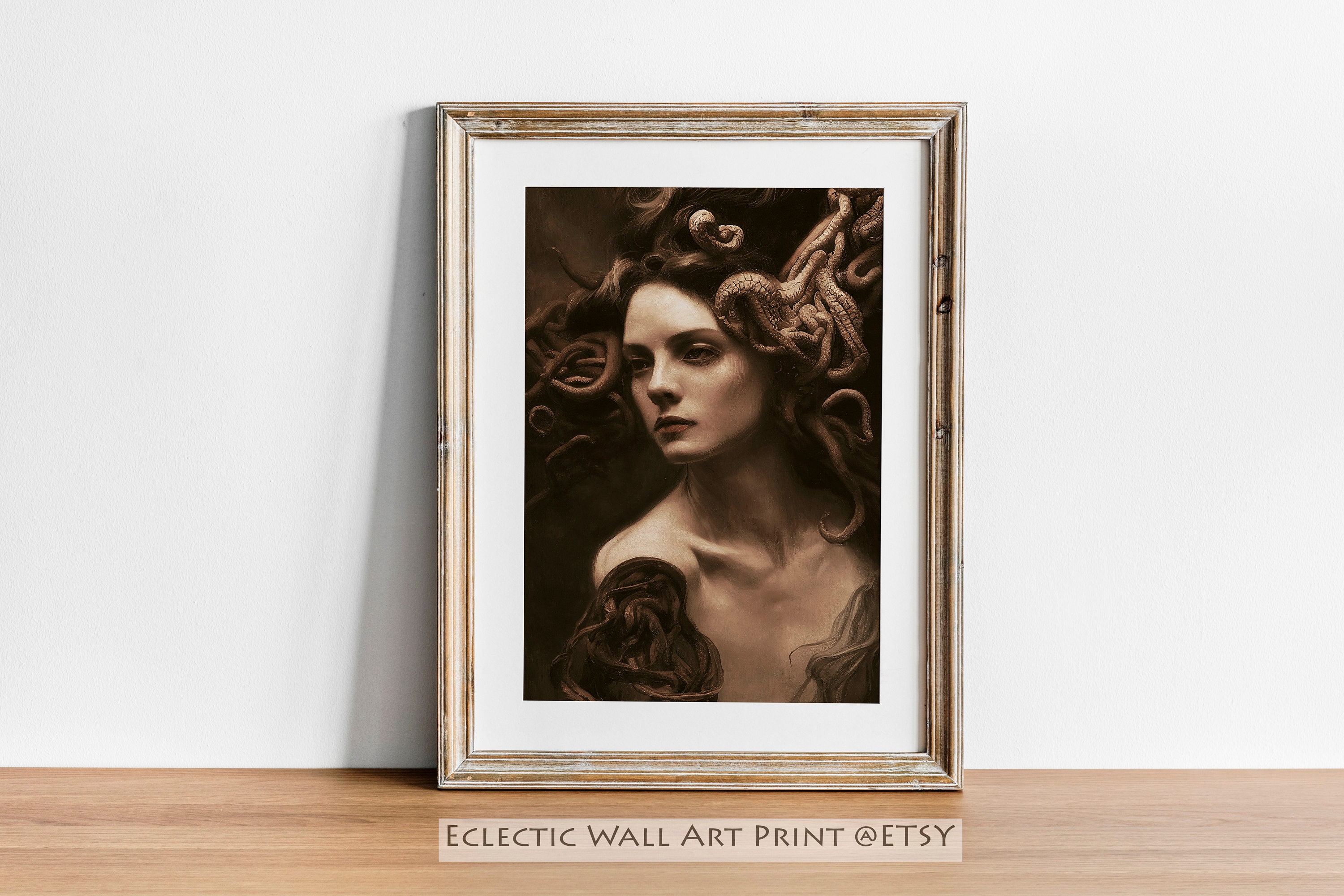 Medusa Portrait Painting: Dark Academia Wall Art (digital Download) - Etsy