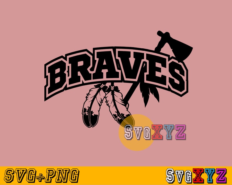 Braves Mascot Png School Spirit Team Svg Braves Mascot - Etsy