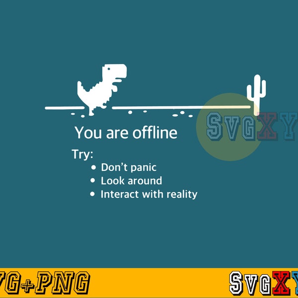 Offline Dinosaur Game Svg - Etsy