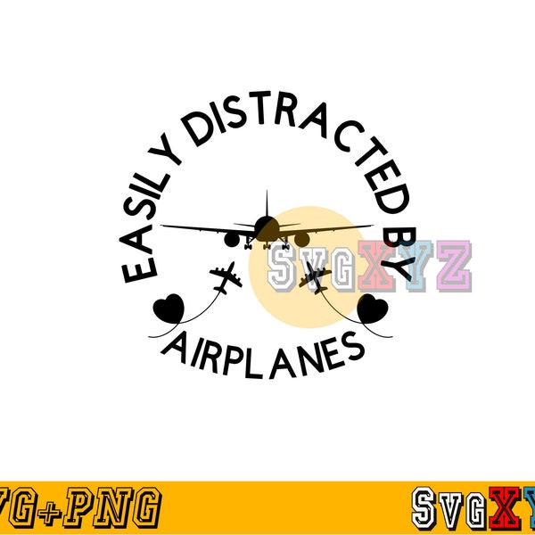 Easily Distracted by Planes Svg - Etsy