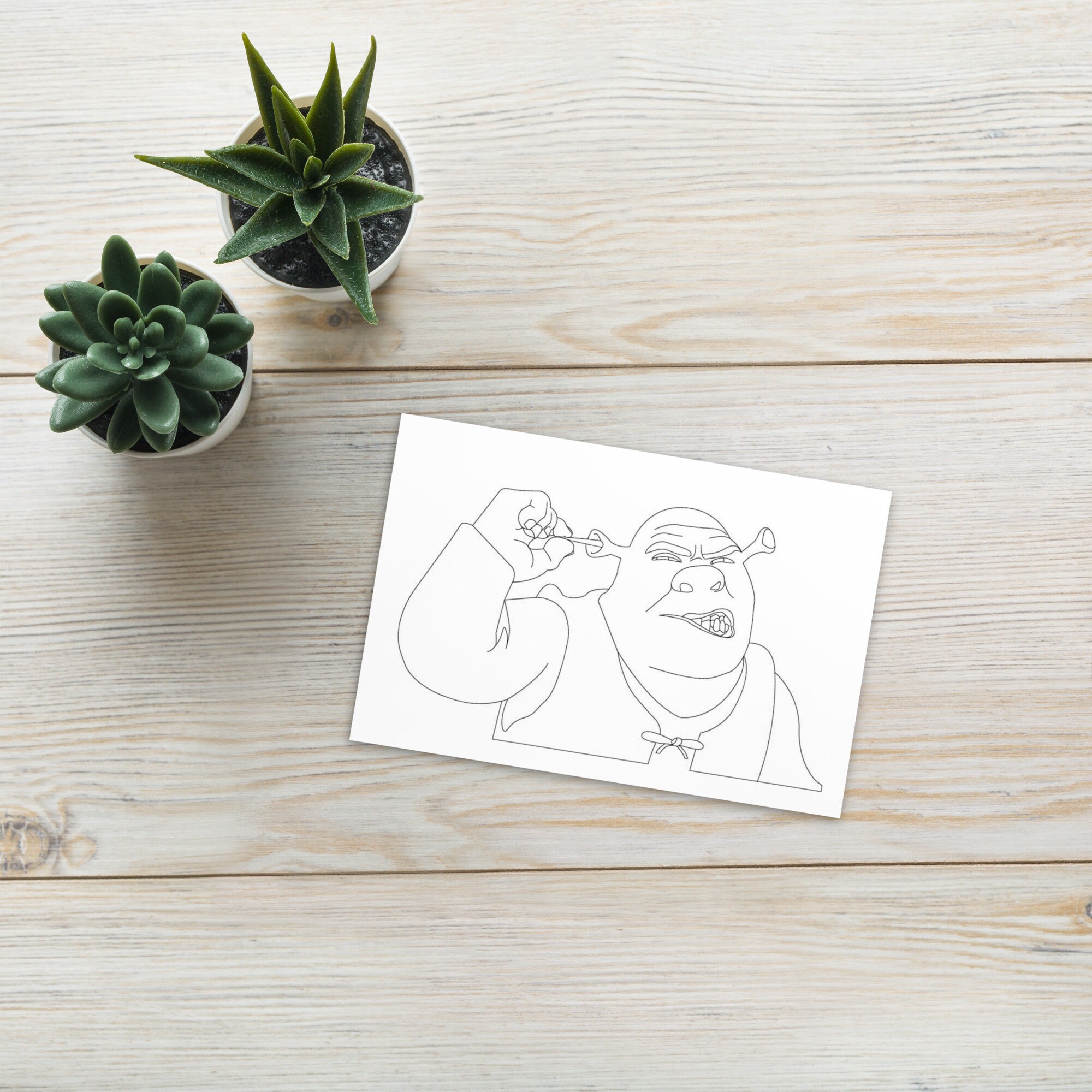 Shrek Ear Wax Print - Etsy