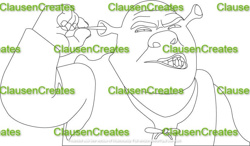 Shrek Ear Wax Print - Etsy