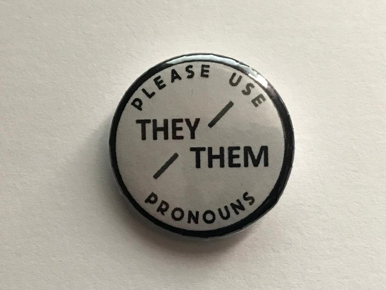 Please Use They Them Pronouns 25mm 1inch Small Pin Button Badge ...