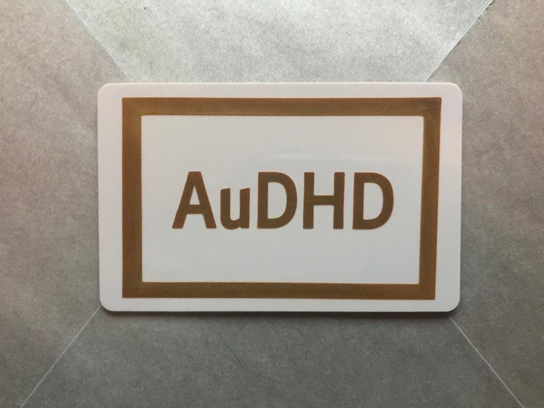 Audhd = Autism ADHD Autism Awareness Card Wallet Insert Mental Disorder ...