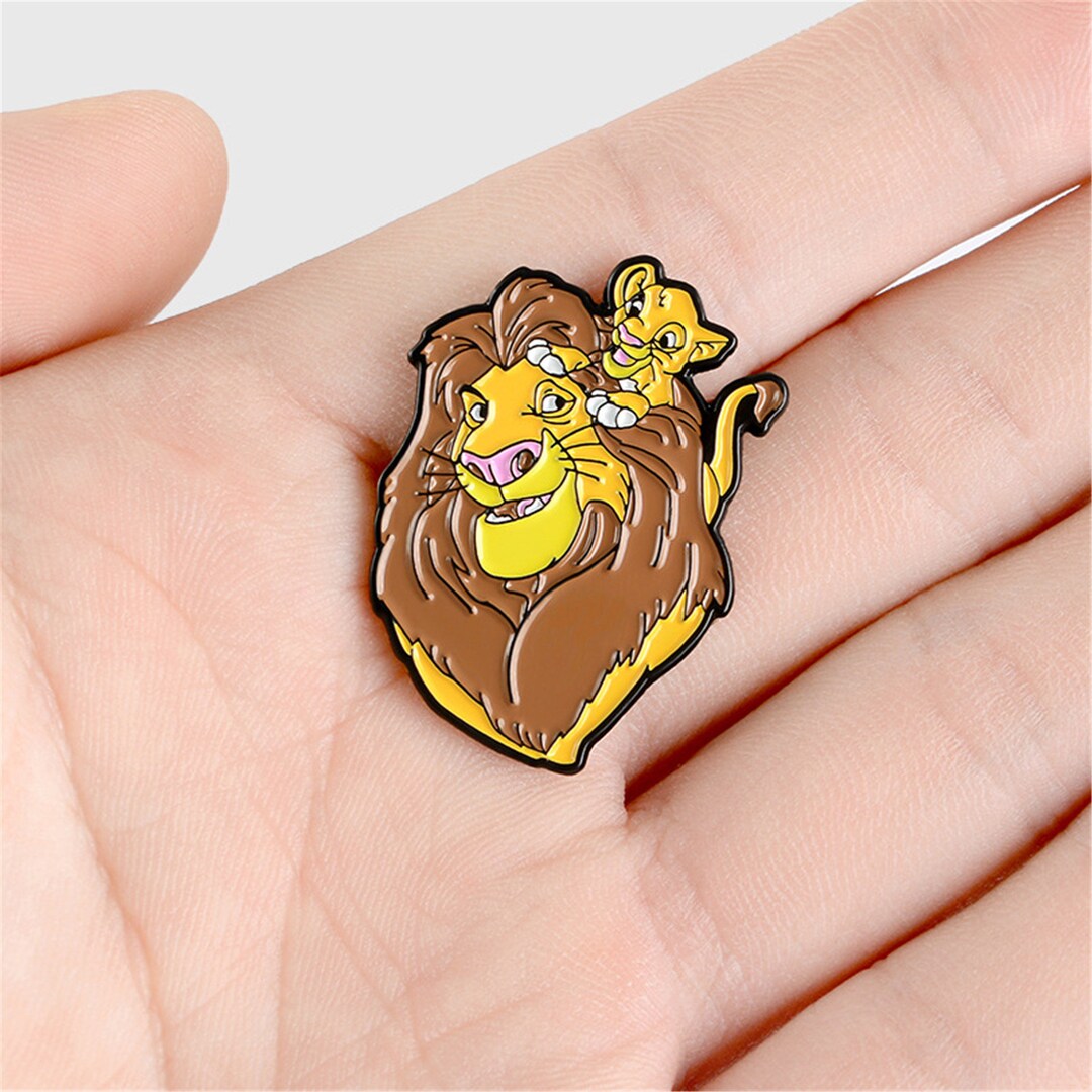 Lion King Pin Badge Mufasa and Simba Pin Badge Enamel Pin - Etsy Australia