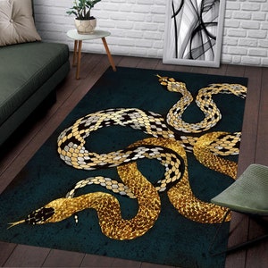 Design Rug, Snake Carpet, Non Slip Rug, Soft Rug, Colorful Rug, Home ...