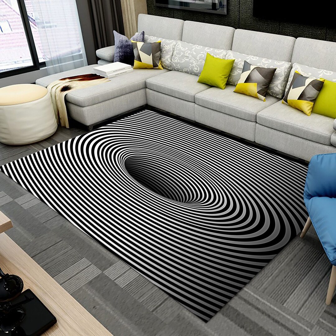 Optical İllusion Rug, İllusion Rug, Custom Rug, Colorful Rug, Home ...