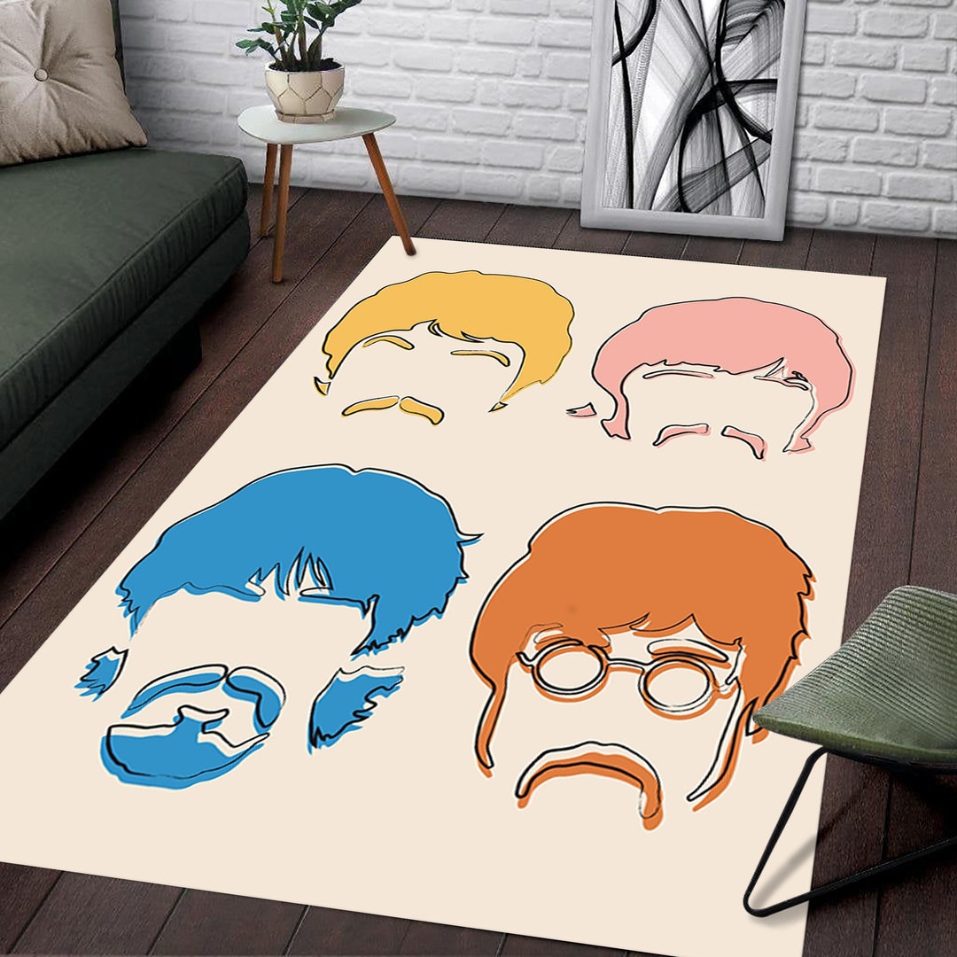 Beatles Decor Rug,the Beatles Rug,retro Music Rug,60s Music Rug ...