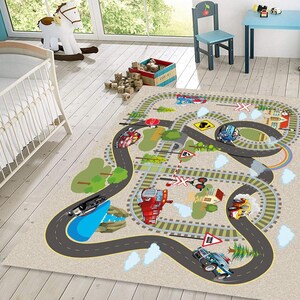 Railway Track Decor,tracking Rug,traffic Rug,car Play Mat ...