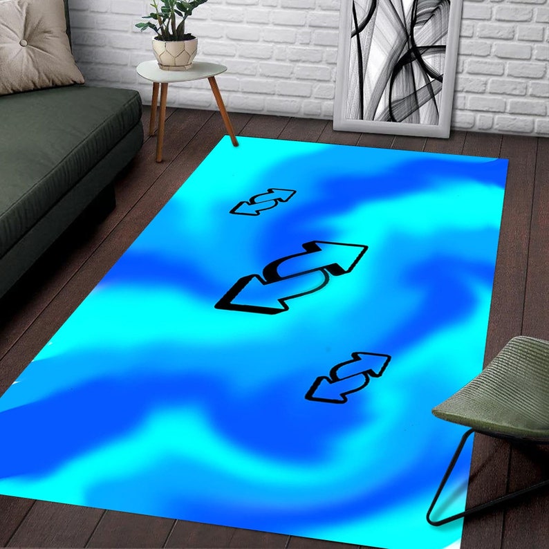 Uno Card Rug Game Rug Blue Carpet Colorful Rug Home Decor - Etsy