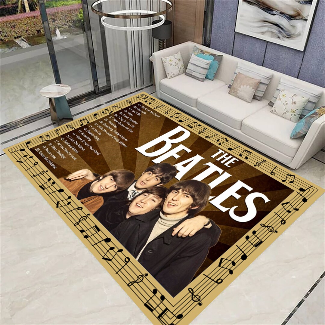 The Beatles Rug: Rock Band Music Carpet - Etsy