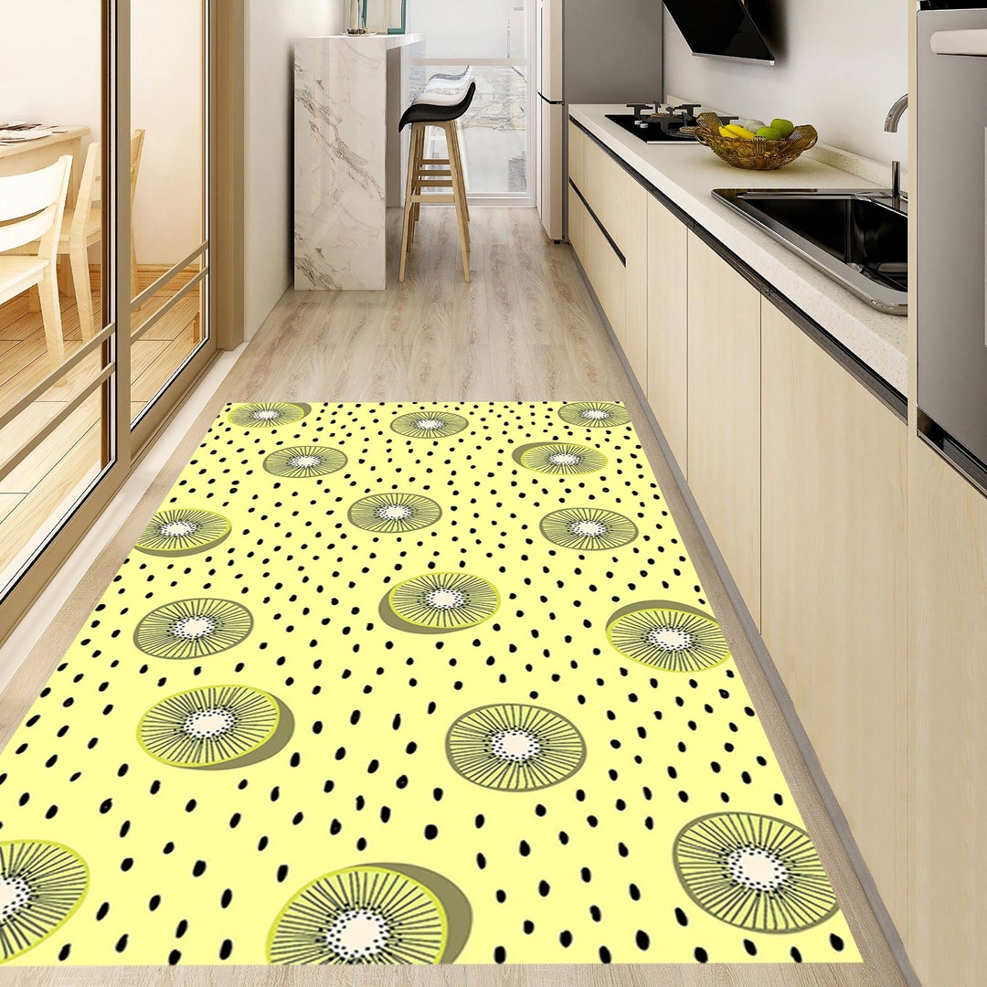 Kiwi Rug, Kitchen Carpet, Kitchen Rug, Colorful Rug, Home Decor, Carpet ...