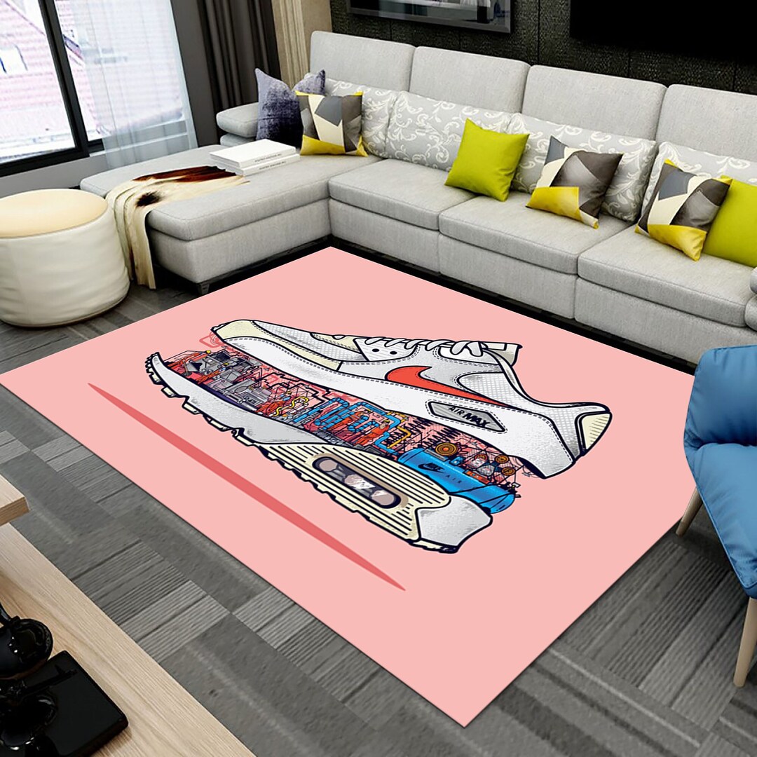 Sneakers Rug, Pink Rug, Sneakers Carpet, Colorful Rug, Home Decor ...