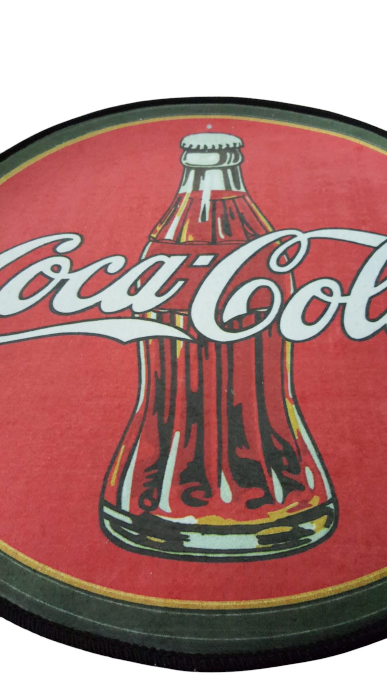 Coca-cola Round Rug: Retro Coke Design, Soft Velvet, Area Rug, Living ...