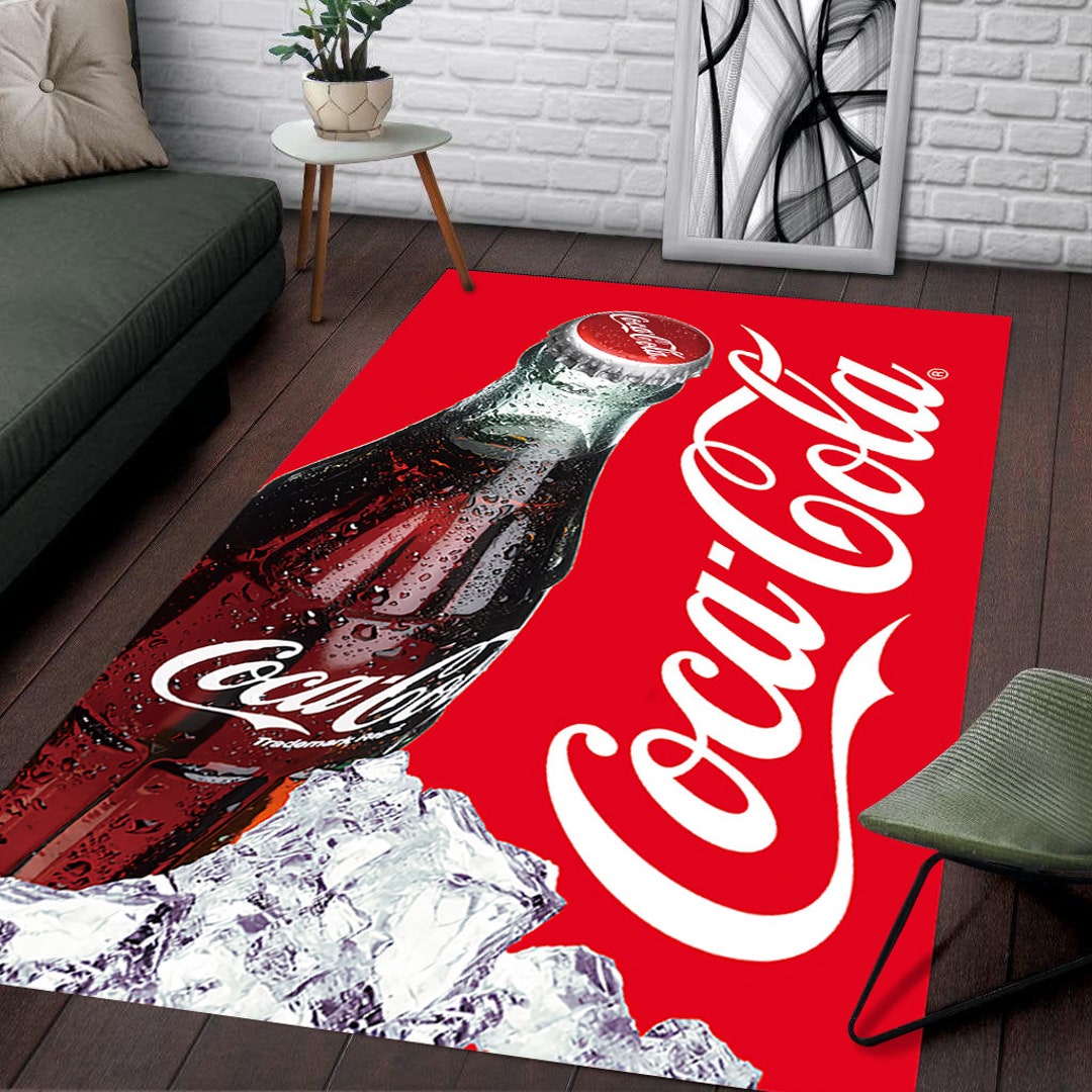 Coca Cola,bottle Pattern,ice Decor,coca Cola Rug,coke Rug,coke Gift,red ...