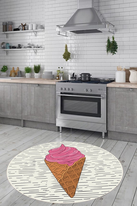İce Cream Rug Kitchen Rug Kitchen Carpet Round Rug Home - Etsy