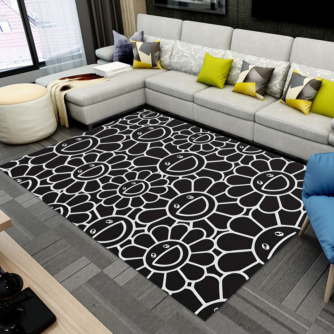 Smiling Flowers Rug Flowers Rug Smiling Rug Rugs for Living - Etsy